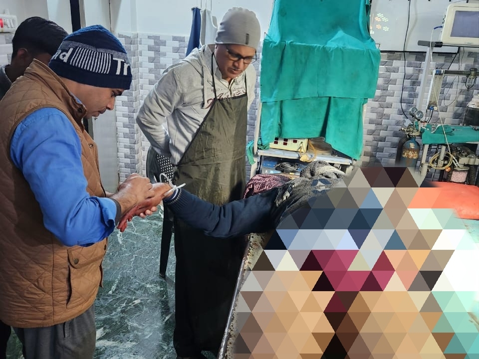 The accident happened on the Bikramganj-Dinara main road; Both legs ...