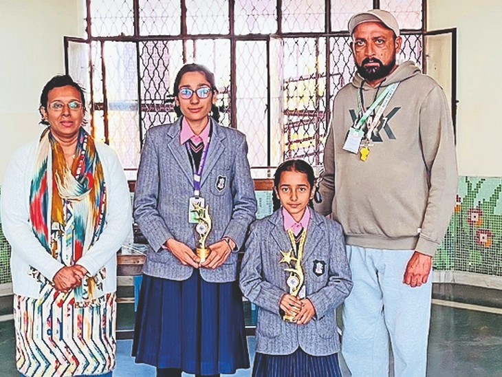 Sukhpreet of class IX got third and Khushpreet Kaur of class III ...