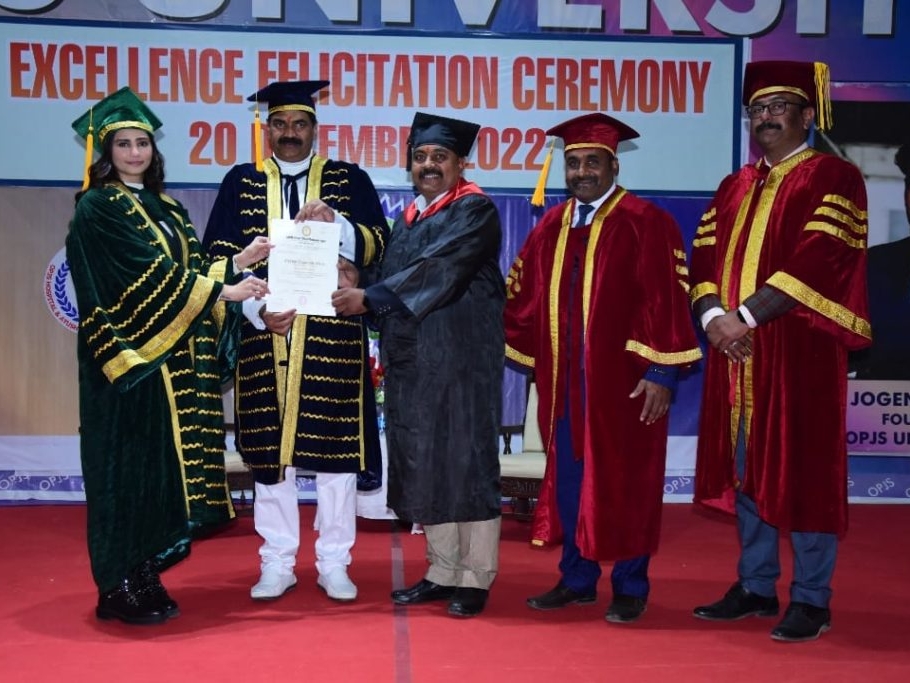 OPJS University Churu awarded the degree, Dharamveer Tiwari said - its ...