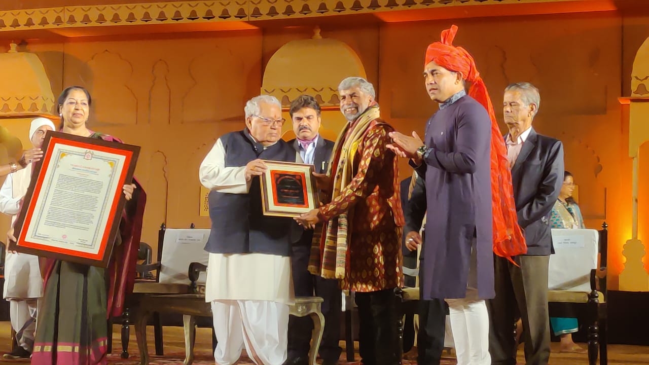 Governor Kalraj Mishra presented the Lifetime Achievement Award to ...