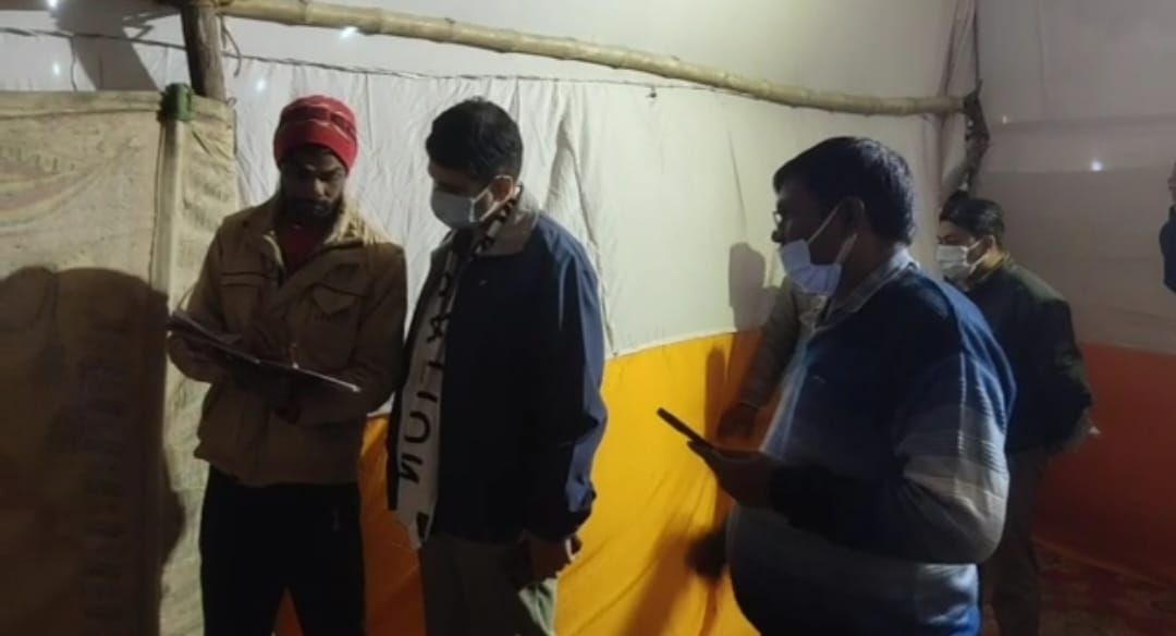 In Mathura, at midnight, the city commissioner checked the arrangements ...