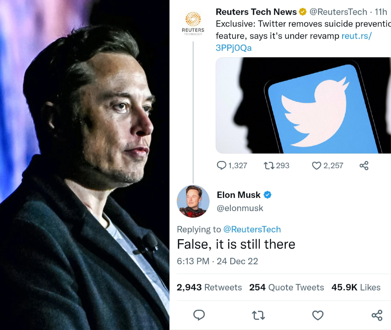 Elon musk's Twitter removes suicide prevention feature, says its under ...