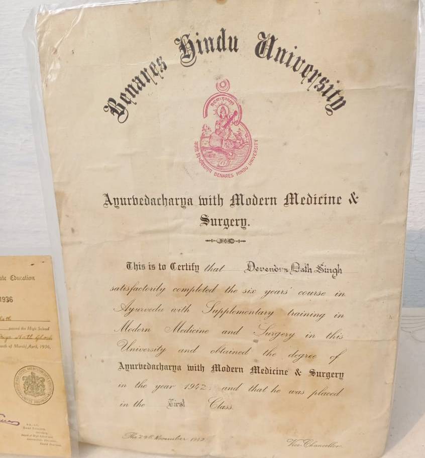 Old titles and rare documents being sent to the gift register of BHU in ...
