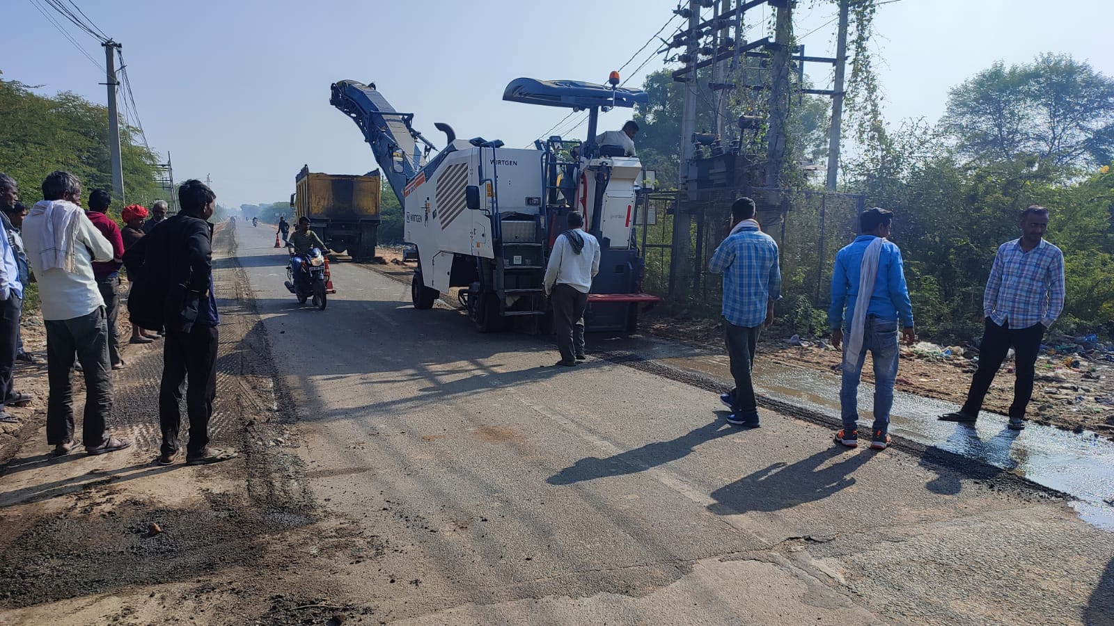 Demand to stop road construction work, opposing toll booth on the ...