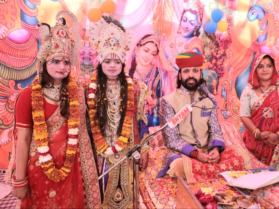 Devotees celebrated with religious programs in Rukmani marriage Bhagwat ...