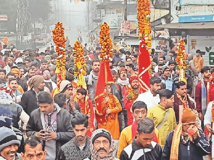 Hanuman ji's tableau was the center of attraction in Jhanda Yatra | साल ...