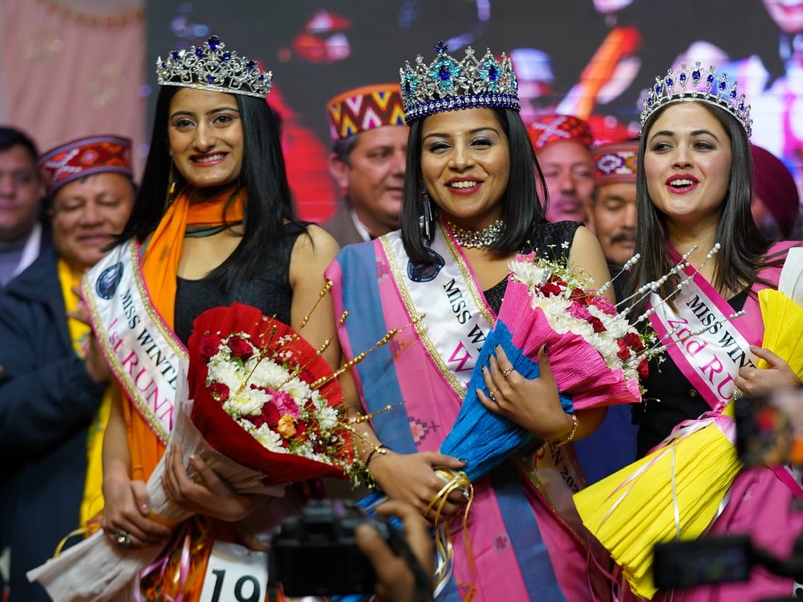 Mandi Girl Aarju Rana Manali Winter Queen 2023, first runner up Nikita ...