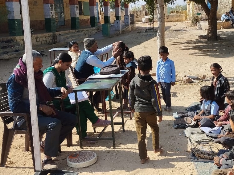 210 school children were examined in Balasar, referred to seriously ill ...