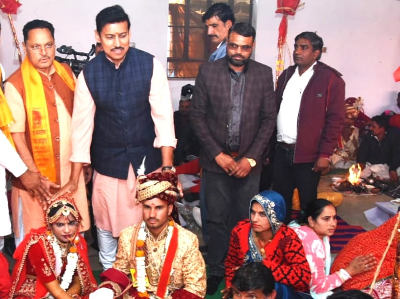 .. The third mass marriage conference was held at Raisar's Baki Mata ...