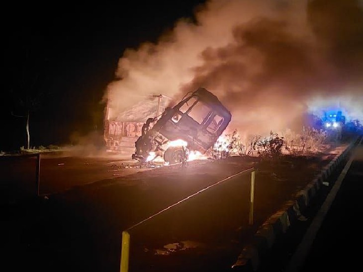 January 30, 2023: Truck collides with truck in Rajasthan's Pali, driver ...