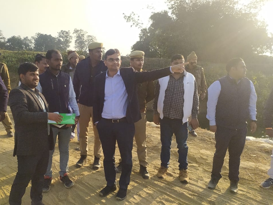 Inspection of the guest house being built in Lord Buddha's Nanihal ...