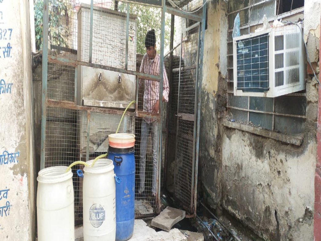 Restaurant and hotel operators are filling drums from the pyau made for ...