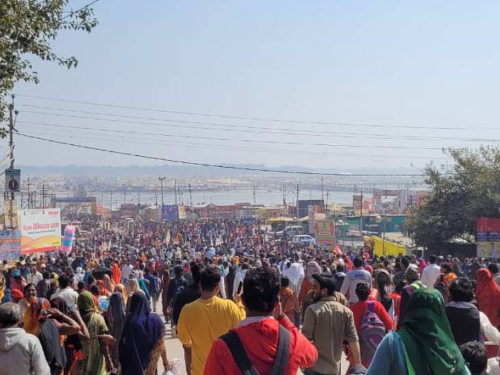 Maghi poornima snan 2023: Lakhs of devotees reached Sangam since night ...