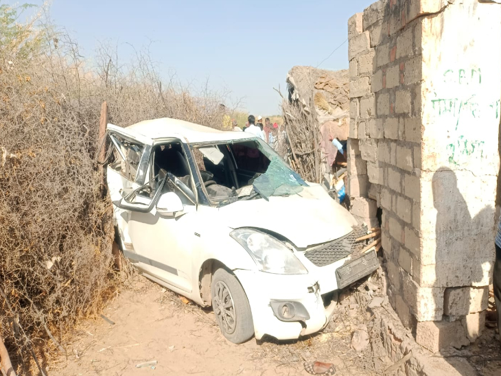 rajasthan barmer gadra road accident, Unbalanced car entered the house ...