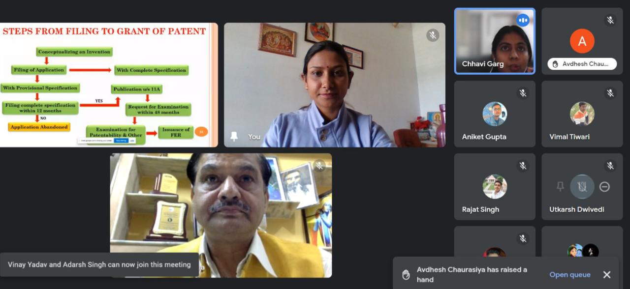 Engineer Chhavi Garg said: If you innovate then you must patent it ...