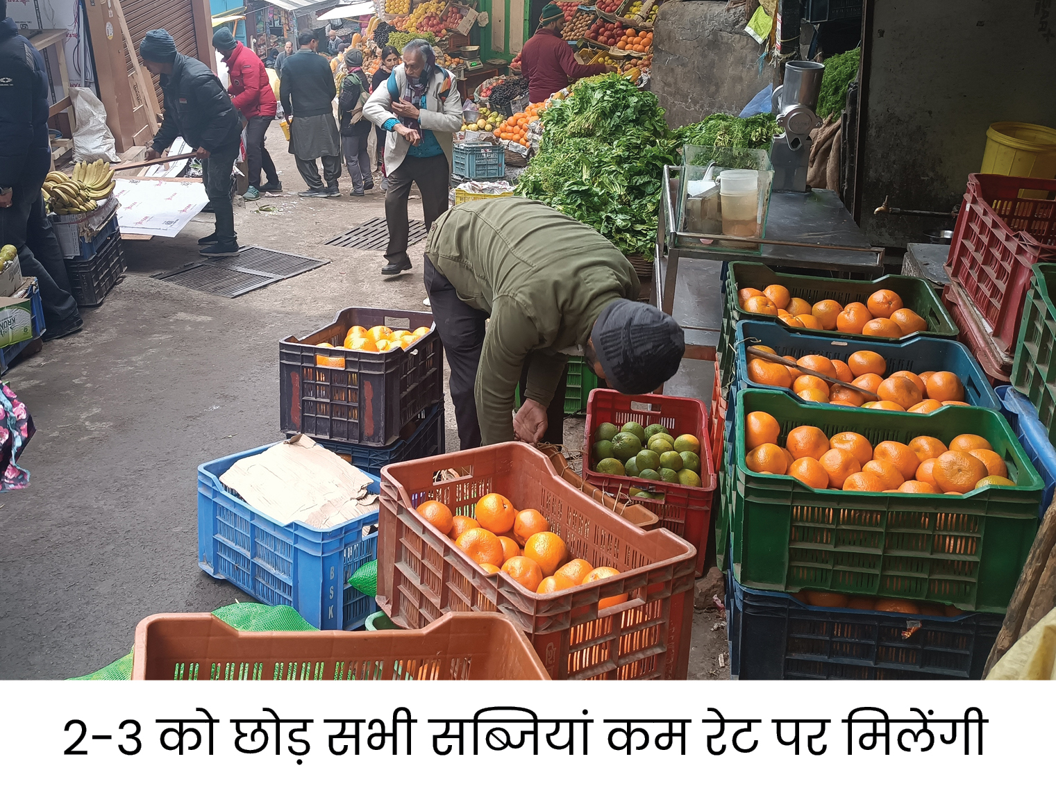 Shimla Vegetable Rates Fell Down, People Crowd in Market