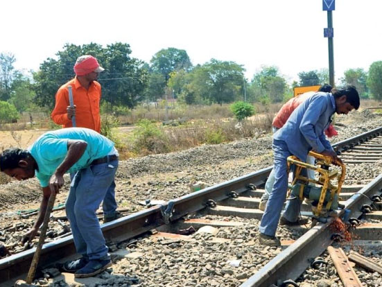 Track maintenance started on the railway line from Chanderiya station ...