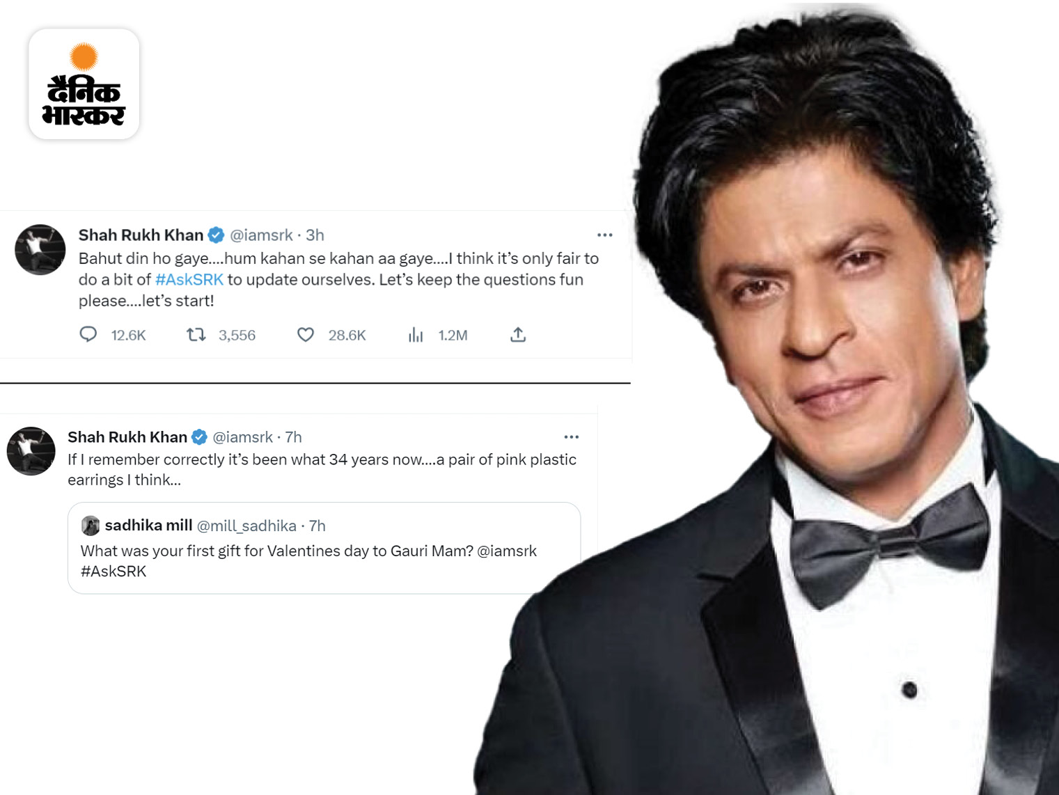 Ask Srk Session Remembered First Valentine, Said – 35 Years Ago Gauri ...