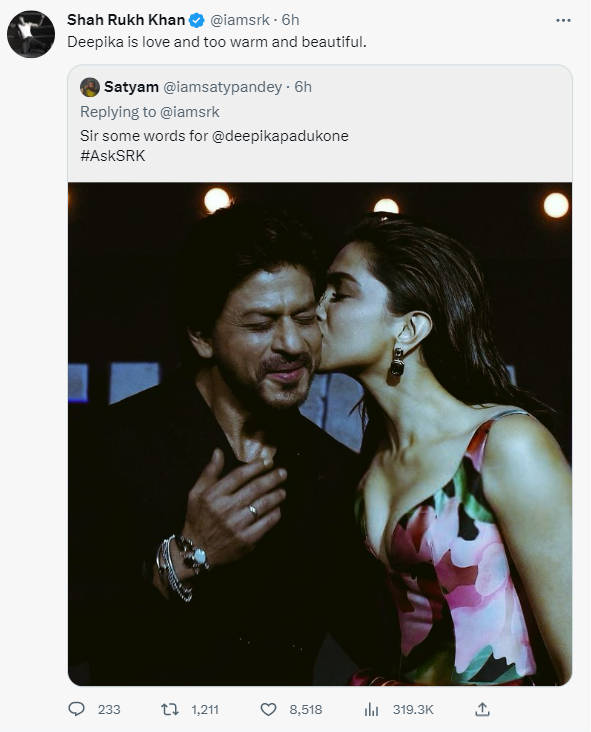 Ask Srk Session Remembered First Valentine, Said – 35 Years Ago Gauri ...