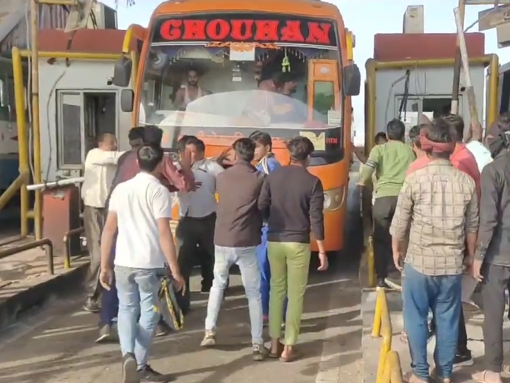 First lifted the toll boom and got the vehicles out, toll workers were ...