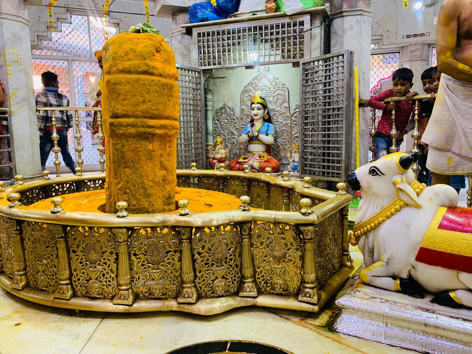 हल्दी की रस्म के दौरान दो दर्जन सीढ़ियां चढ़कर शिवलिंग के सामने पहुंचे ...