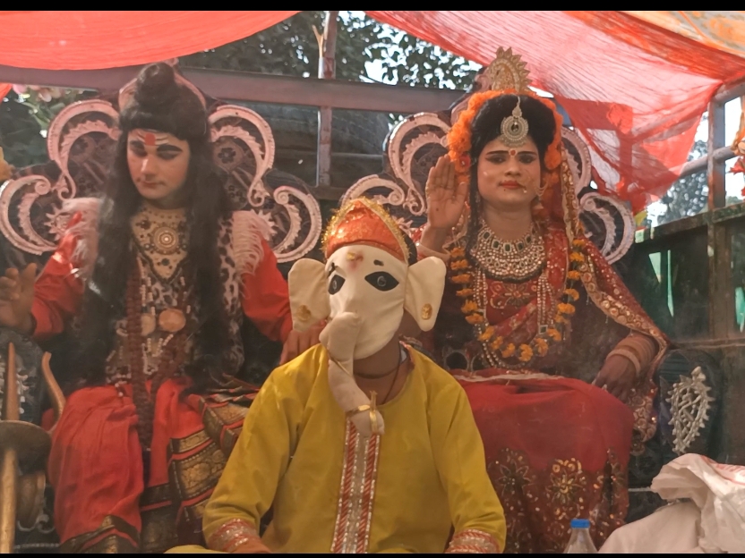 Jaisinghpur mahashiveratri; Tableau of Lord Shiva lard Parvati Harsi ...