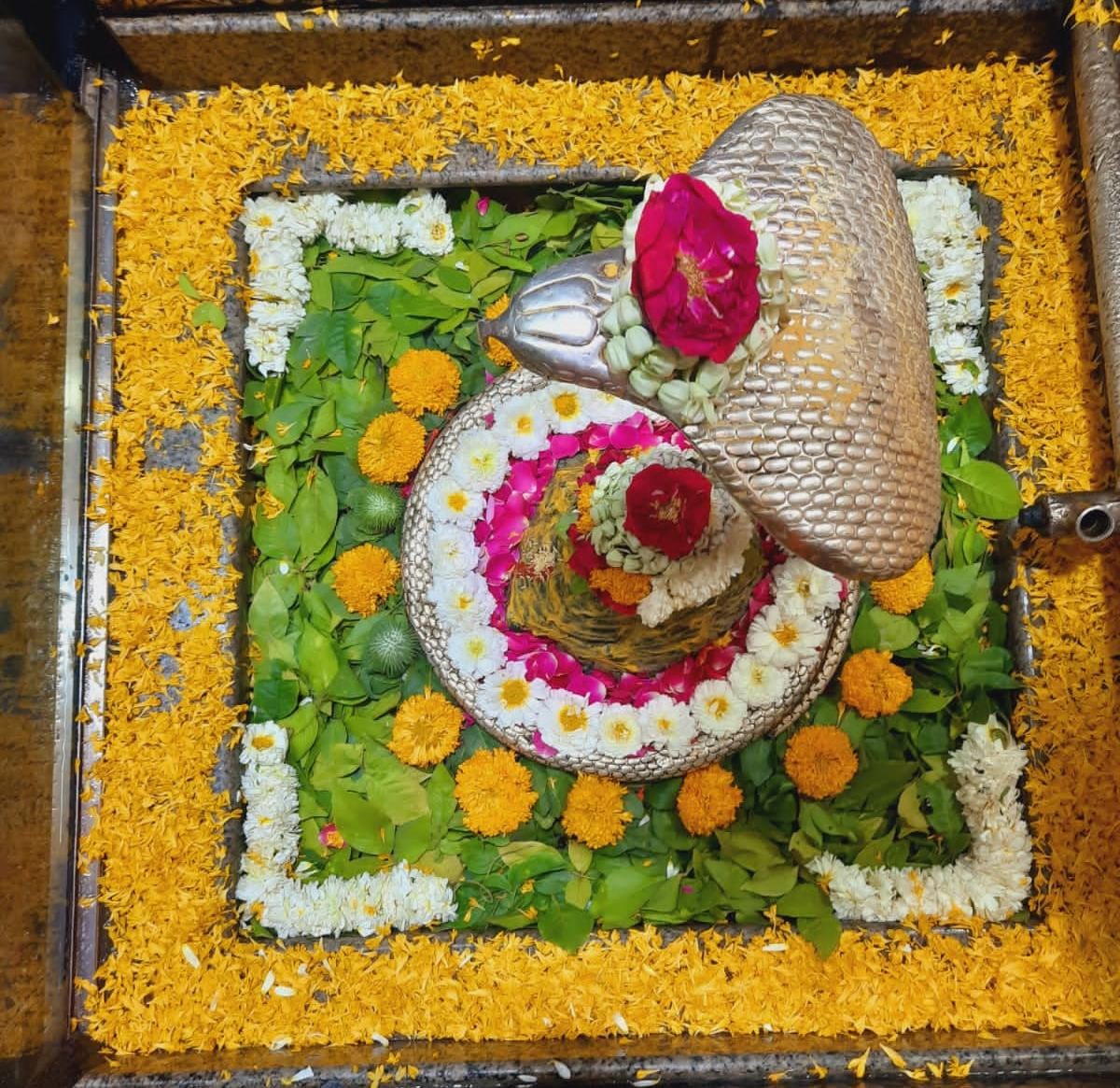 Omkar Lord's Mangala Aarti attractive makeup with flowers, decorated ...