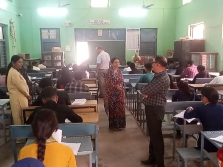 Hindi paper was done on the first day, students arrived at the ...