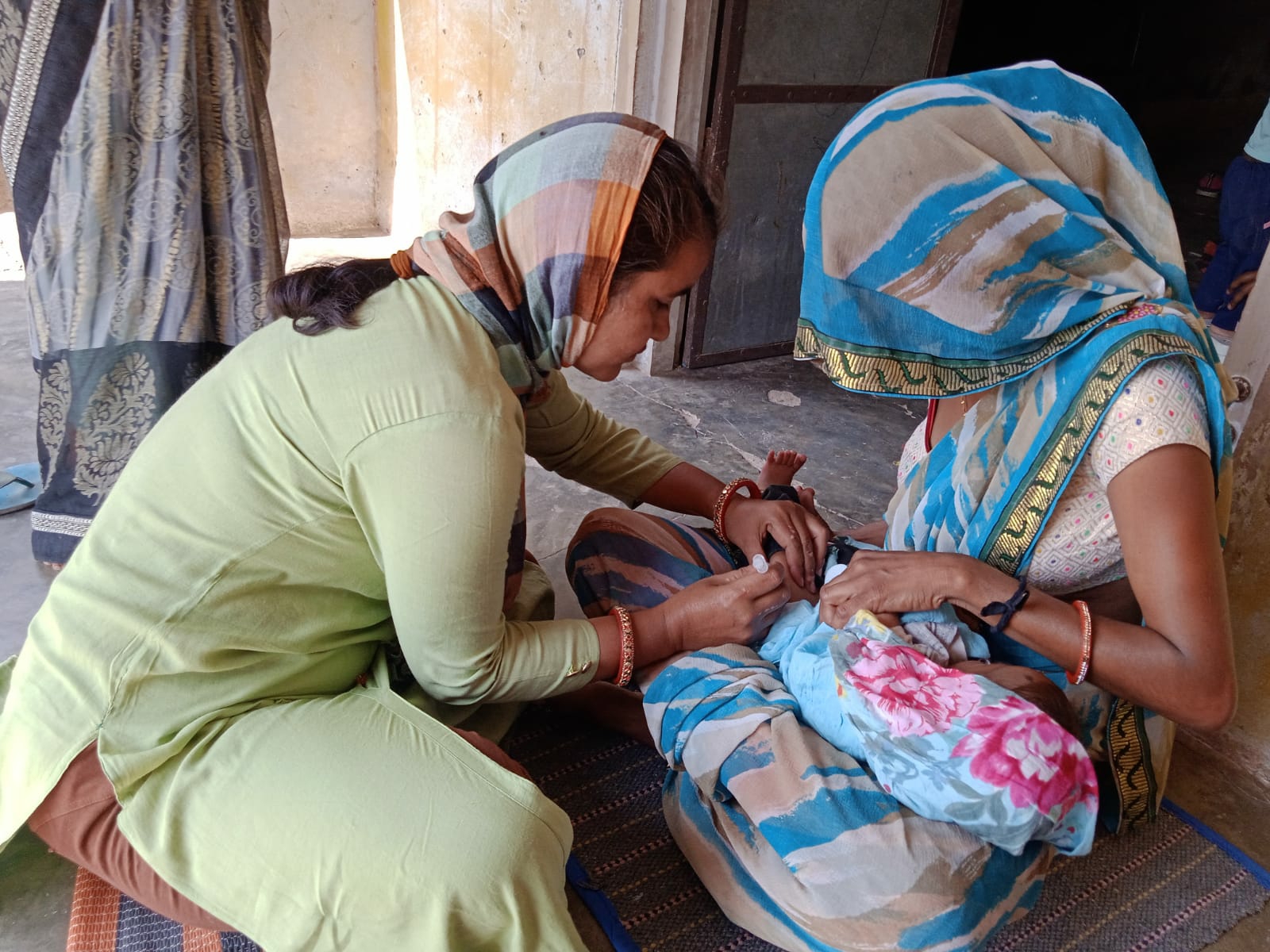In the Anganwadi center, children from zero to five years of age were ...