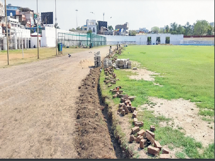 Tracks being made of ash-wood sawdust in Gandhi Ground, Rs 1.80 crore ...