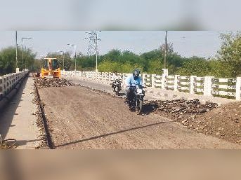 55% of the repair work on the Ghaggar river bridge completed, work will ...