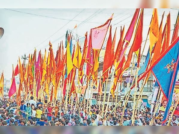 The work of making Ram Navami flag and idol goes on throughout the year ...