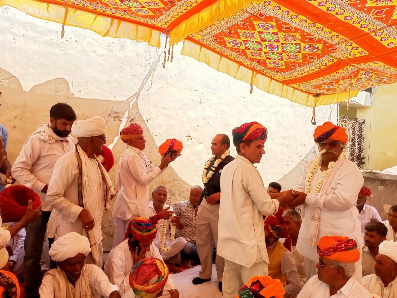 Danced fiercely in various villages of Jaitaran area for the second day ...