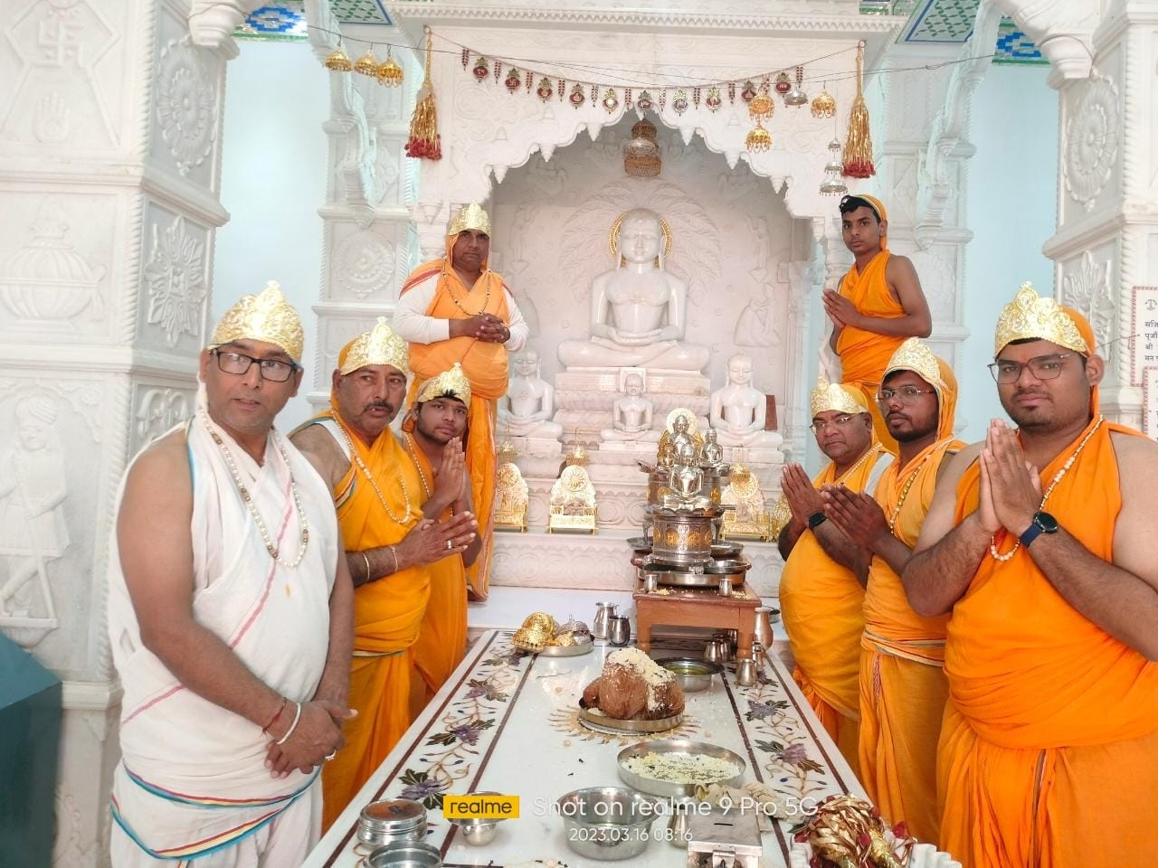 The people of Jain community performed the anointing of God with ...