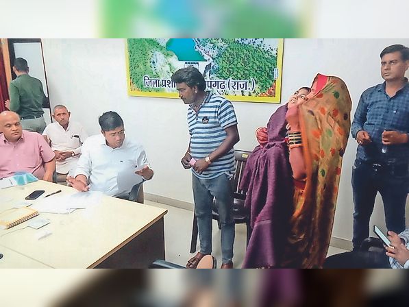Manual biometric verification of disabled child, old man, instructions ...