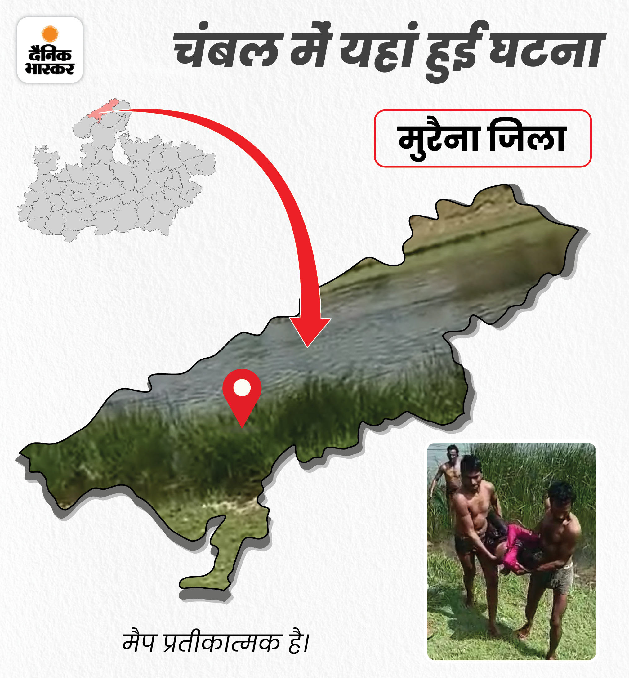 MP Crocodile Attack; Morena Chambal River (Sabalgarh) Rescue Operation ...