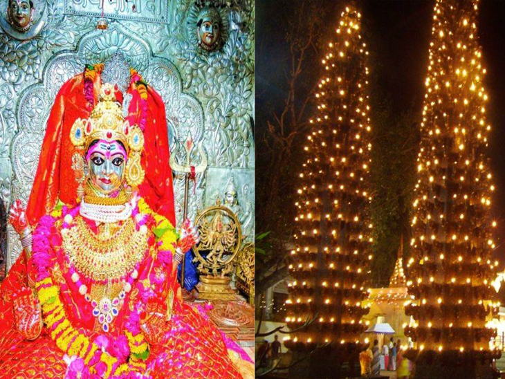 Devotees flocked to the Harsiddhi temple, one of the 51 Shaktipeeths ...