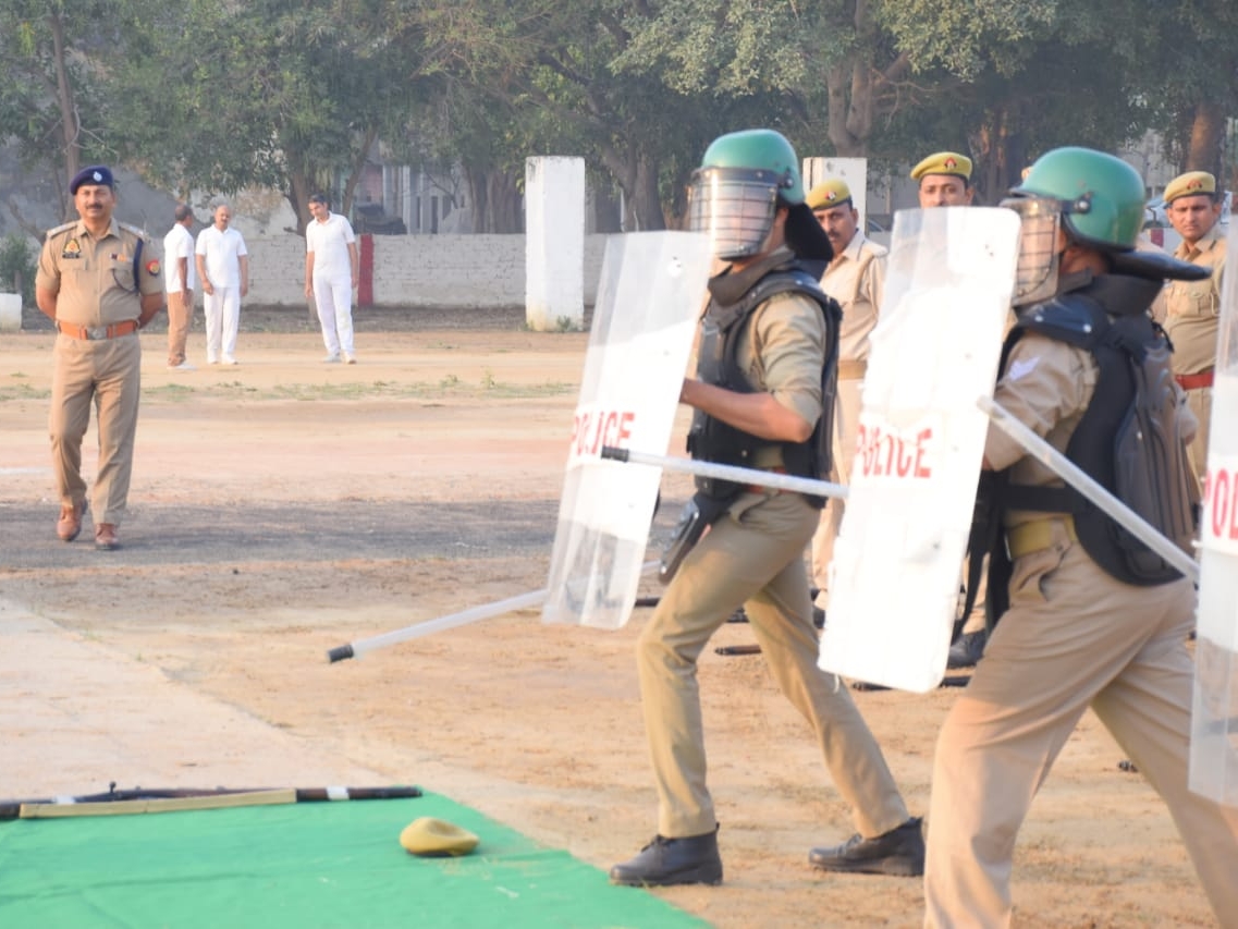 In view of the festivals, riot control training was given, information ...