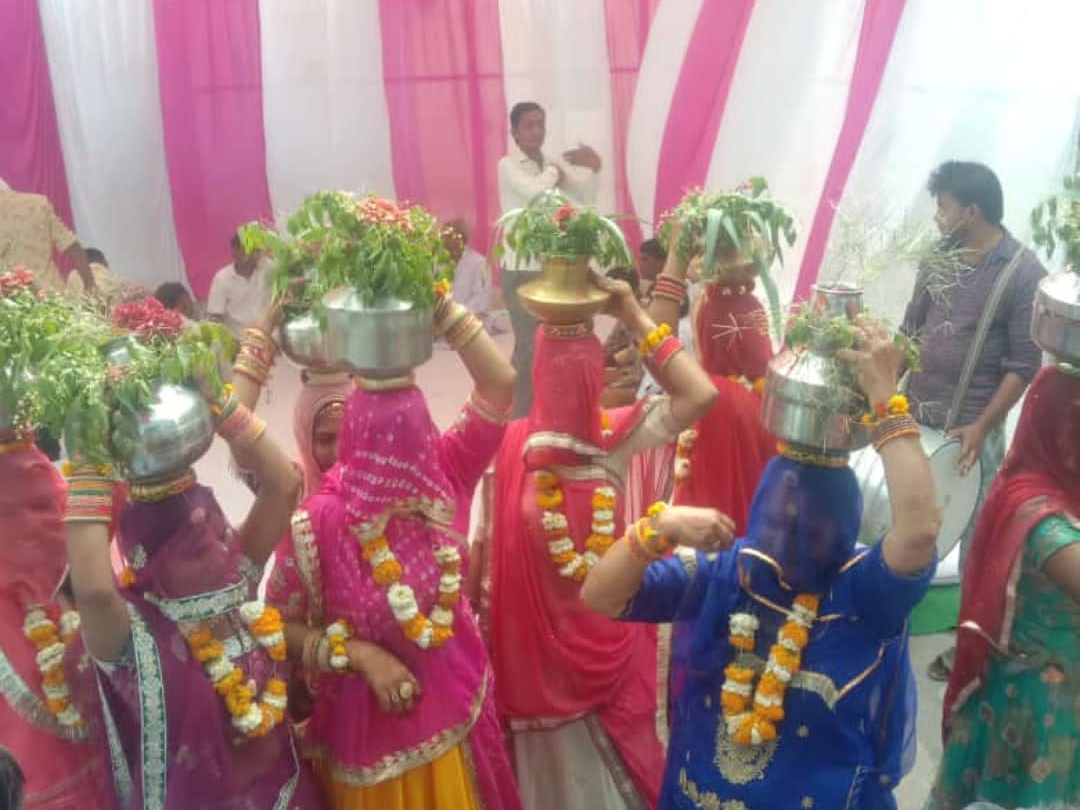The end of the Gangaur festival was celebrated with pomp. Gangaur women ...