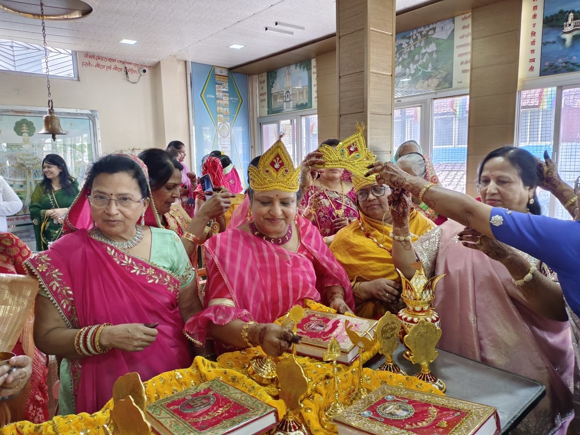 New flag pole installed on Mahamandal Vidhan and Temple; Women gave ...