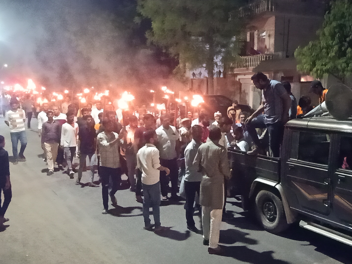 The townspeople took out a torch procession, said - the struggle will ...