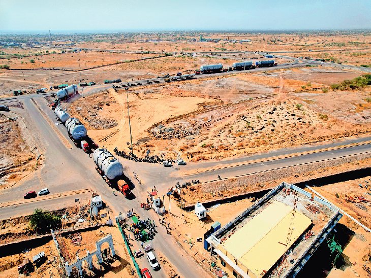 Three months ago, seven trailers carrying coke drums from Gujarat ...