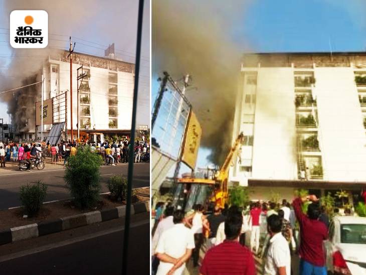 Indore Fire Accident Video Update | Papaya Tree Hotel Rescue Operation