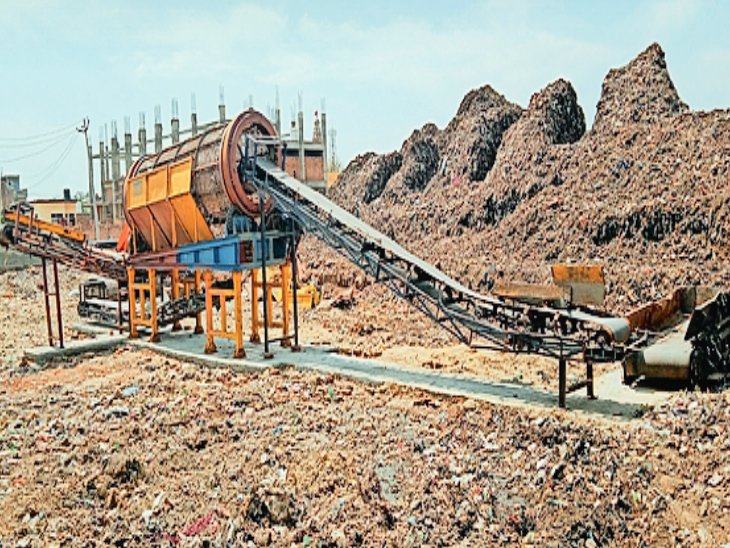 The tromal machine installed at the dumping point will separate the wet ...