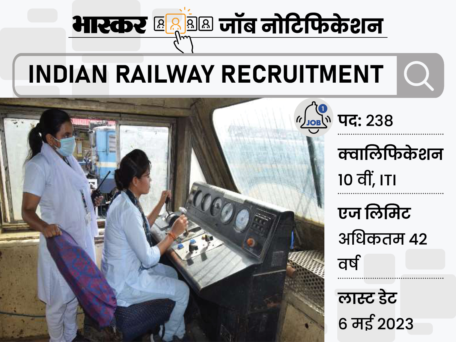 Recruitment for 238 posts of Assistant Loco Pilot in Railways ...