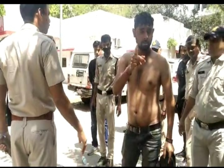 Troubled by the woman, he came running and poured petrol on himself ...