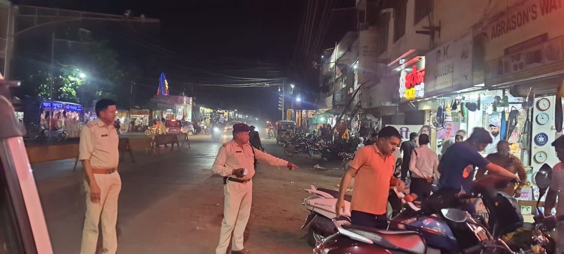 In Narmadapuram, fines were collected from disorderly parked vehicles ...