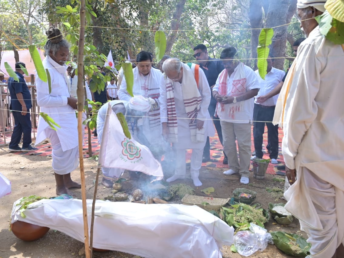 Chief Minister of Chhattisgarh Bhupesh Baghel was on a tour of Jashpur ...