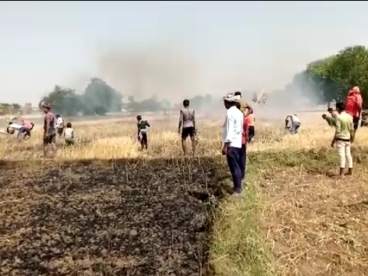 crop planted in about 5 bighas was burnt and destroyed; Poultry farm ...