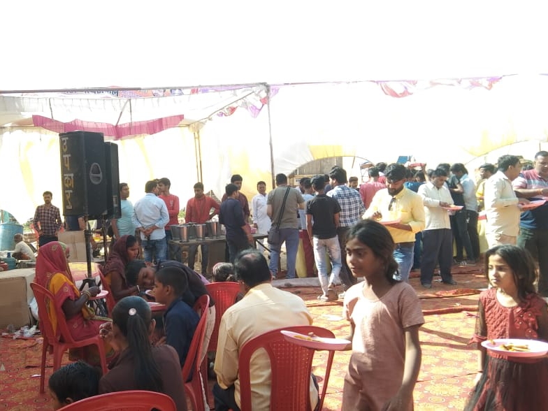 A huge crowd thronged to receive the offerings, Jai-Jai Ram, the temple ...